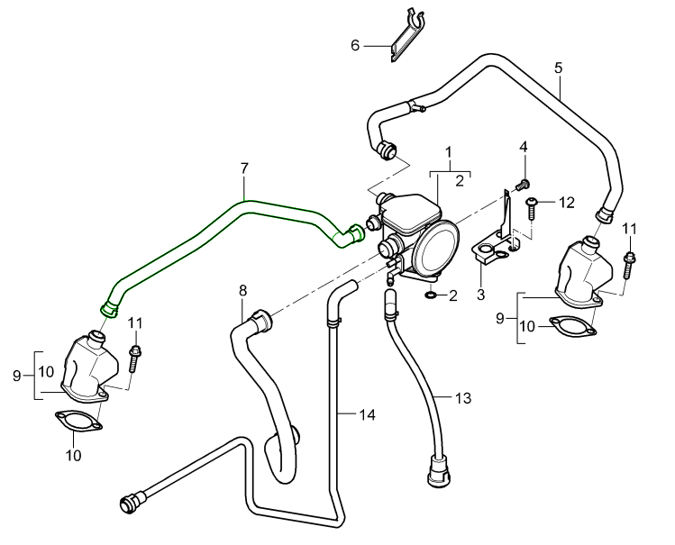 Porsche 997 Oil Separator 99710713800 - 99710714301 | Design 911