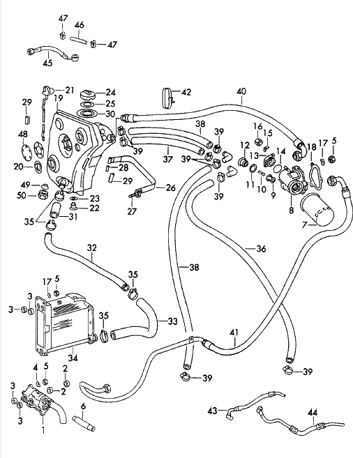 Porsche 911 1972 Engine Oil Tank External Filling 91120701006 91120701003 91120701002 ...