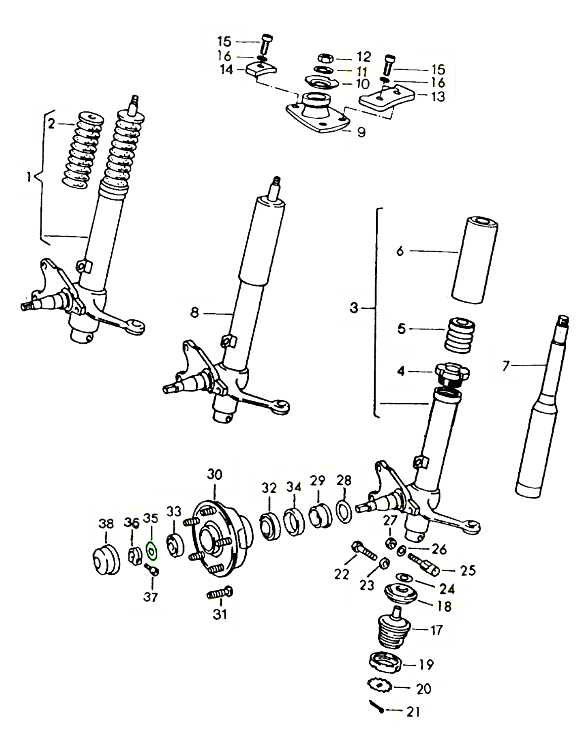 Buy Porsche 944 1982-1991 Wheel hub / carrier | Design 911