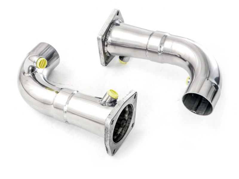 Sports exhaust catalytic converter delete pipes Porsche 911 turbo and ...