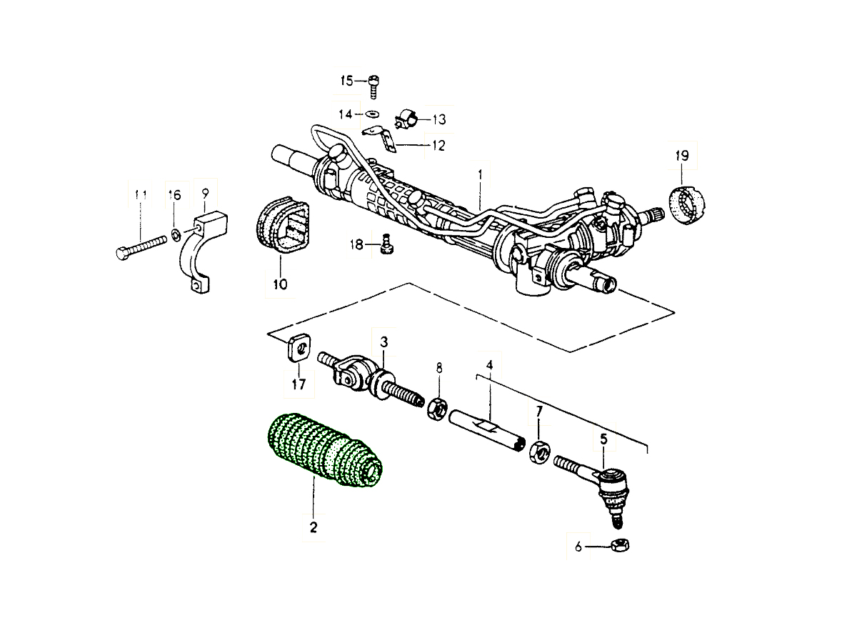 Porsche 964 Steering Rack Gaiter 96434719103 - 96434719103 | Design 911