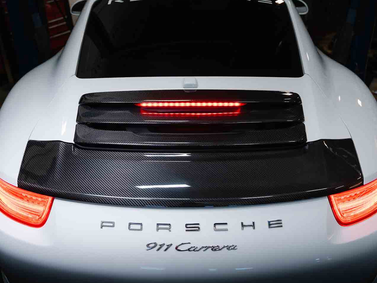 Porsche 991.1 carbon fibre OEM style spoiler Rennline E307 - E307 ...