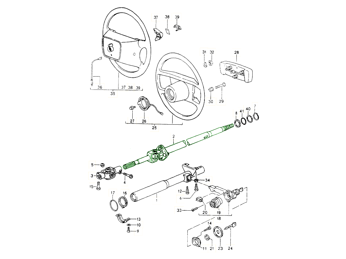 Porsche 964 993 Intermediate steering shaft 96434705100 - 96434705100 ...