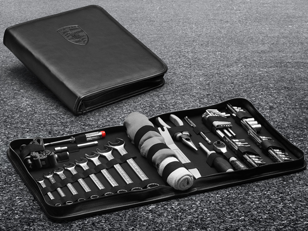 Porsche tool set in leather case 9Y004400101 - 9Y004400101 | Design 911