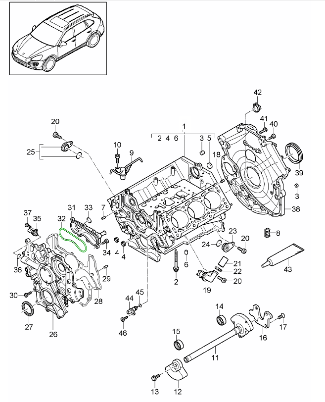Porsche DIESEL Timing cover gasket 95810116111 - 95810116111 | Design 911