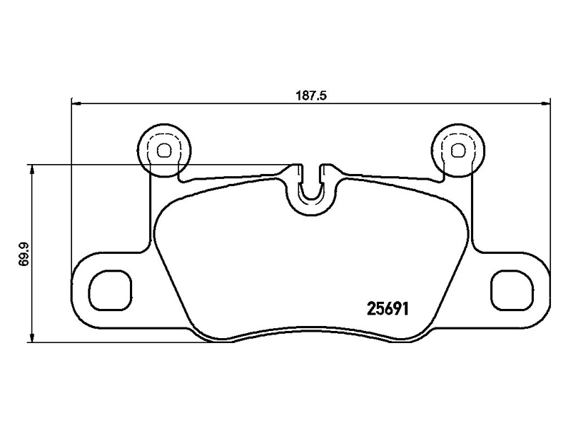 1 set of brake pads for disc brakes - 9Y0698451AB | Design 911