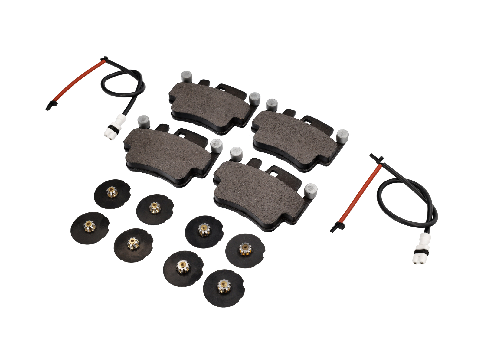 REAR Brake pads, sensors, shims kit Porsche 996 Turbo / 996 C4S Brembo ...