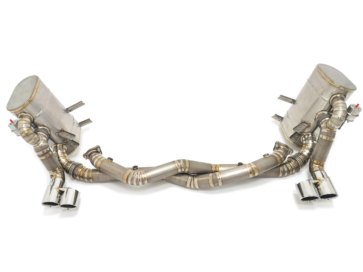 Exhaust Muffler / Sport Switchable Race Exhaust System in Titanium ...