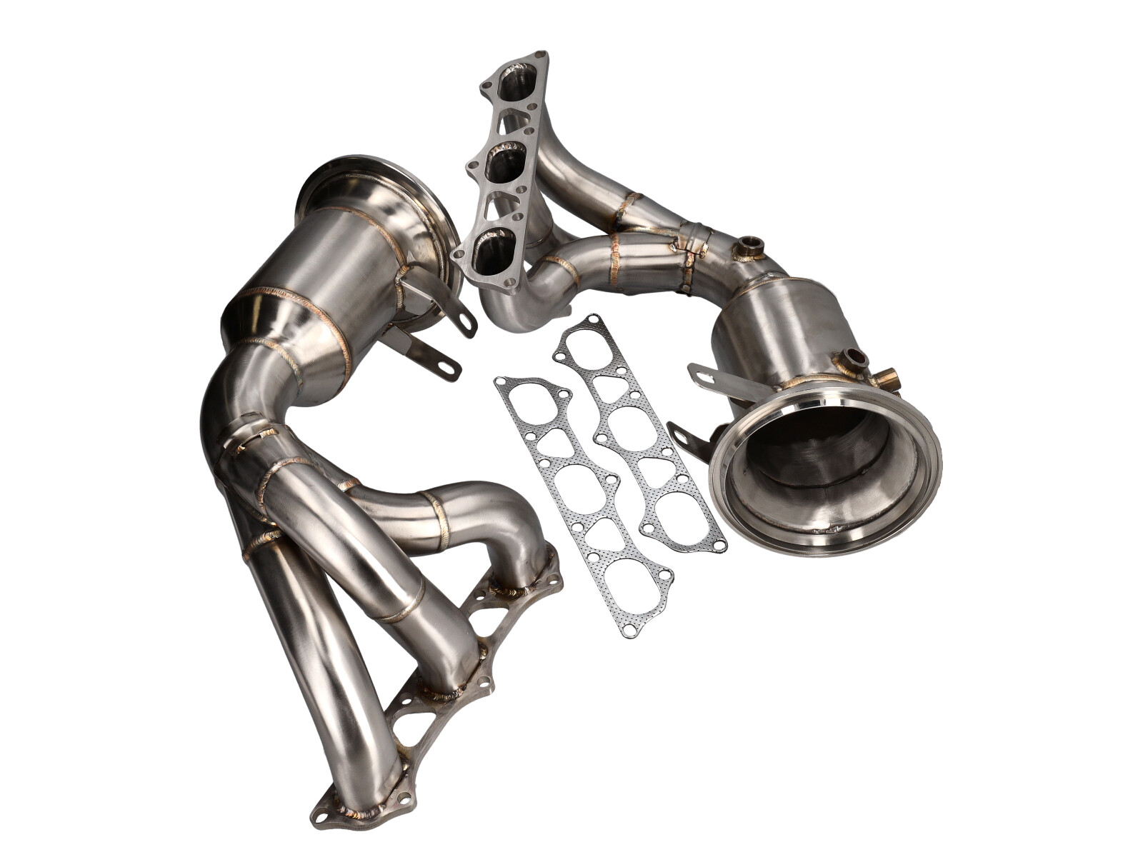 Exhaust race headers with cat bypass. Porsche 992 GT3 - 3606109924 ...
