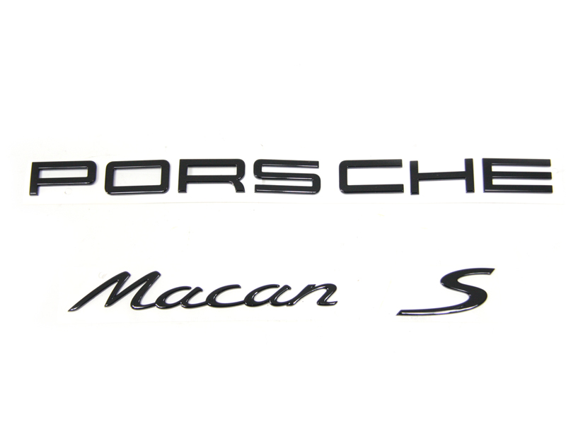 PORSCHE Macan S Rear badge in Black high-gloss 95B04480281041 ...