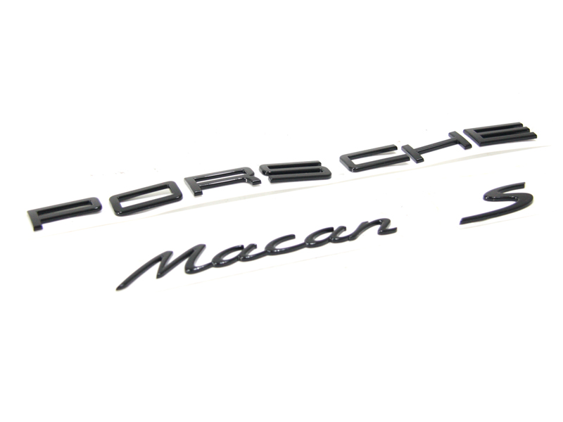 PORSCHE Macan S Rear badge in Black high-gloss 95B04480281041 ...