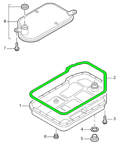 Porsche 986 Boxster Oil Pan Gasket 98639701600 - 98639701600/1 | Design 911