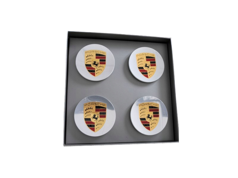 Wheel Caps with Coloured Crest for Porsche 00004460508 - 00004460708 ...