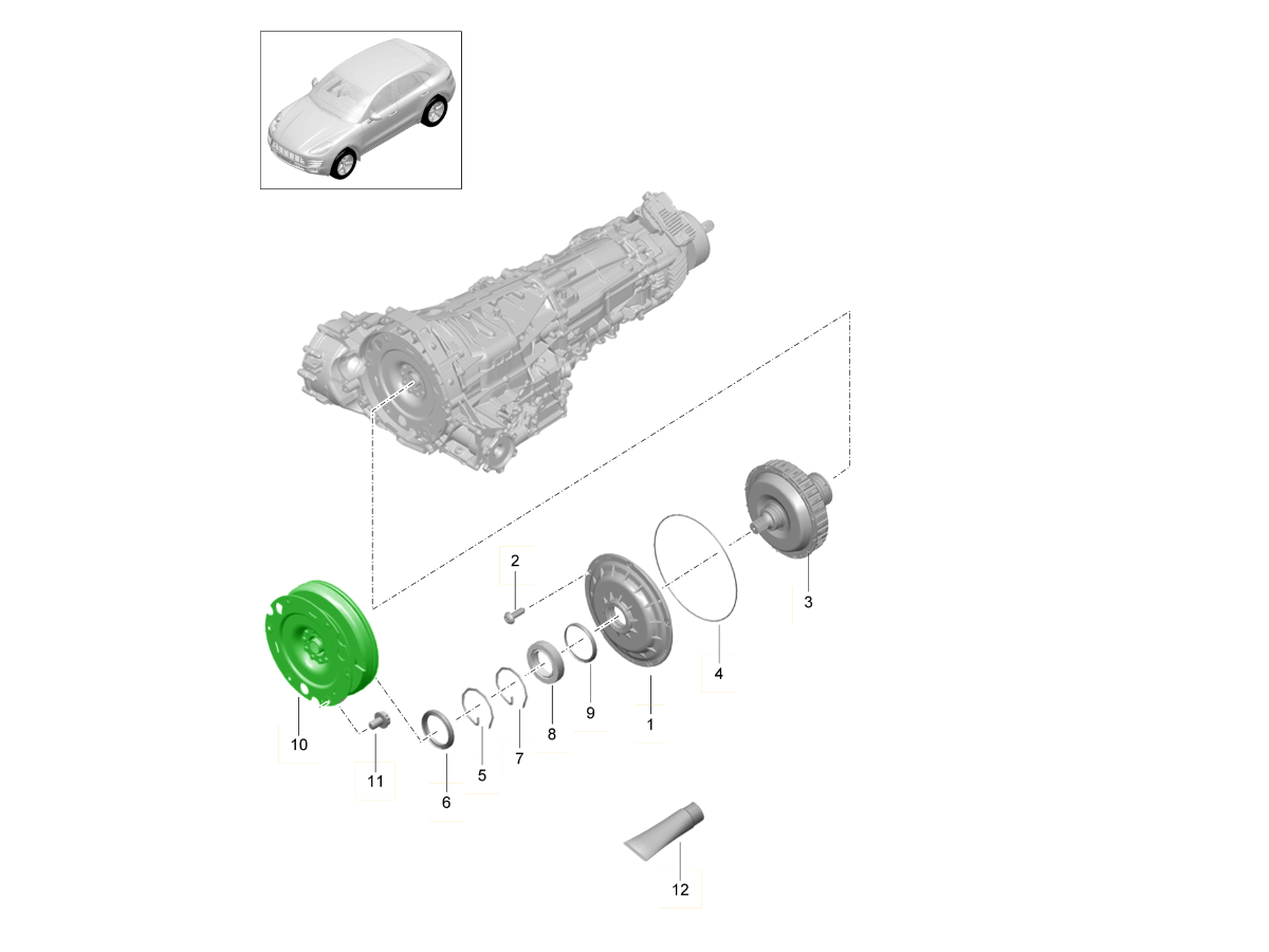 Porsche 95B.1 Macan 2.0L Clutch flywheel 9A710531730 - 9A710531730 ...