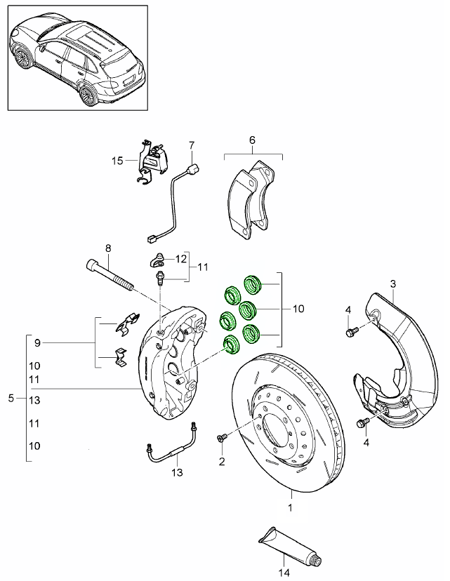 Porsche Cayenne Macan Panamera Brake Caliper Seal Repair kit ...