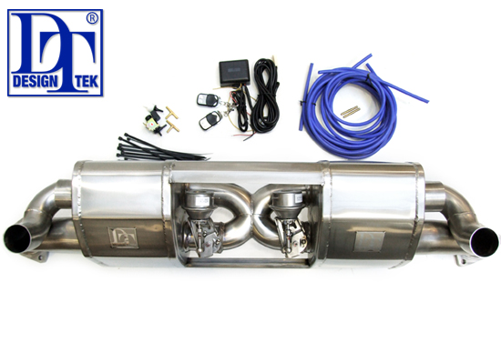 DesignTek front Muffler X-Pipe exhaust with valvetronic switch Porsche ...