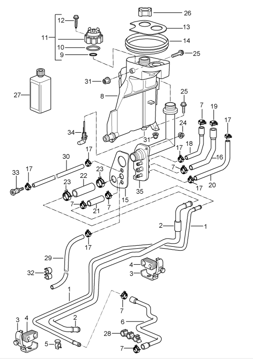 Porsche Boxster Expansion Tank Gasket - 98650464400 | Design 911