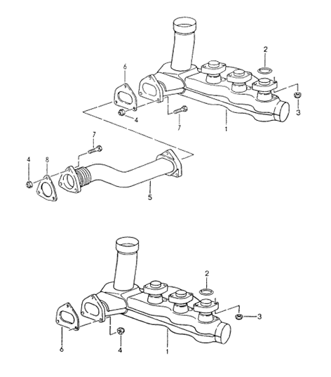 Exhaust seal ring for heat exchangers. Porsche 964 turbo - 93011122300/ ...