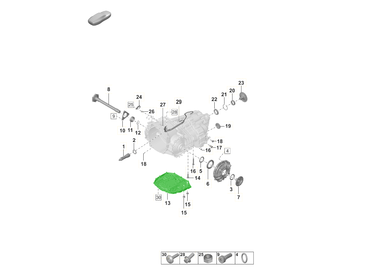 Porsche 992 Transmission Oil sump pan 0DT317165 - 0DT317165/1 | Design 911