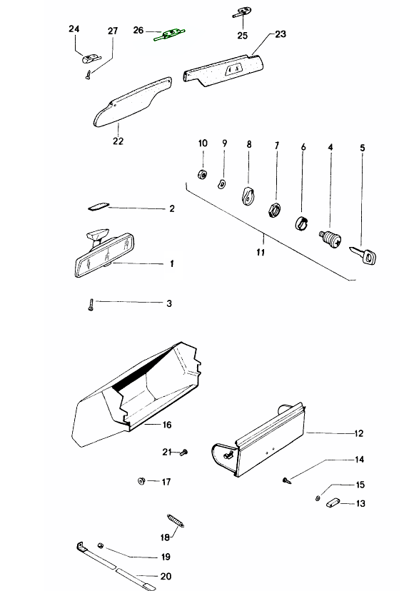 Porsche Sun Visors & Parts | Interior Restoration & Replacement Kits ...