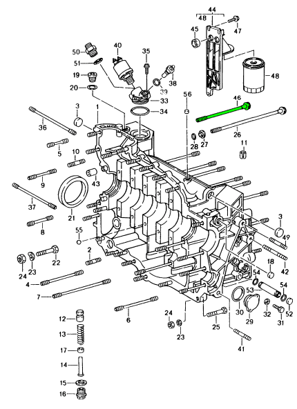 Porsche 964 Crankcase Screw Short 96410117400 - 96410117401 | Design 911