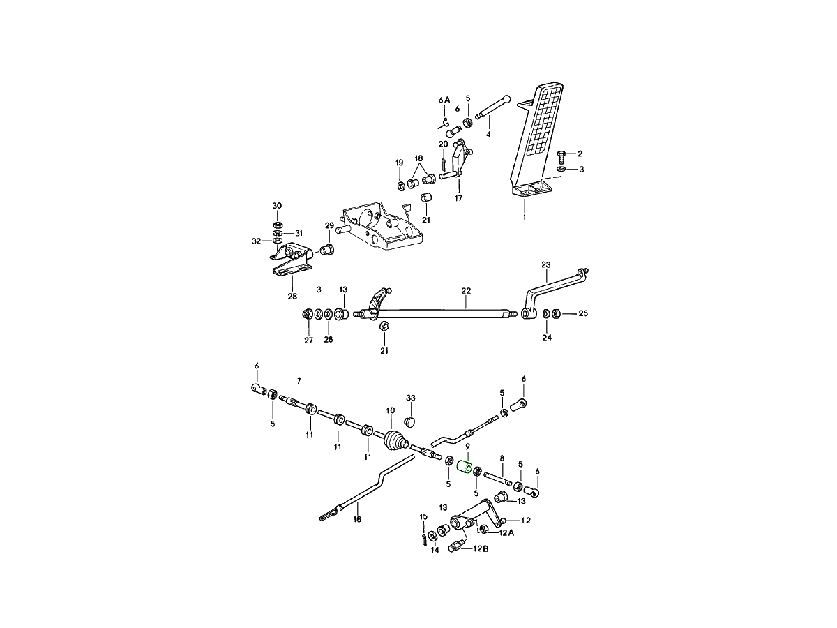 Porsche 91142308102 Accelerator linkage rod connector for Porsche 911 ...