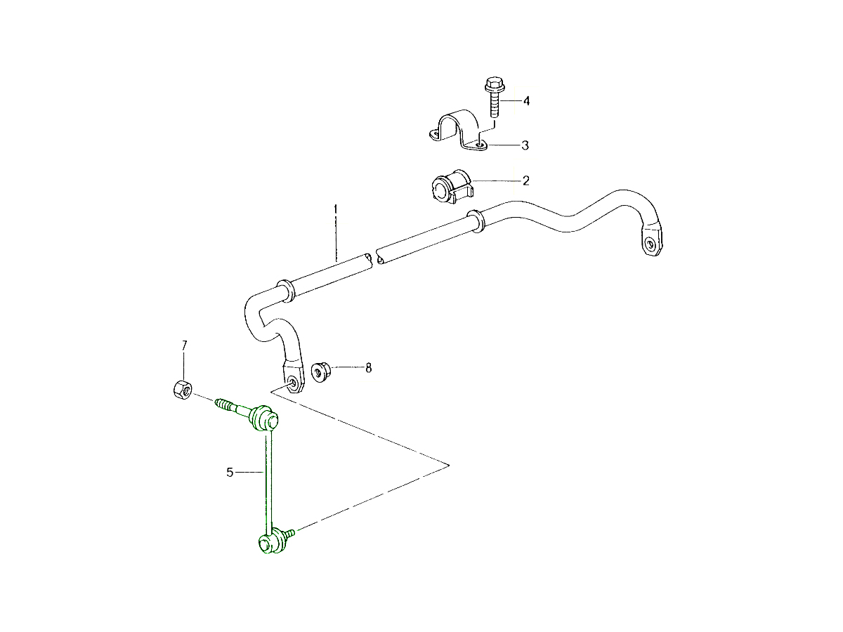 Original Porsche 99634306904 and 99634307004 Drop link front and rear ...