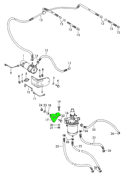Porsche 911 Fuel Filter Support Bracket 90110854100 - 90110854100/1 ...