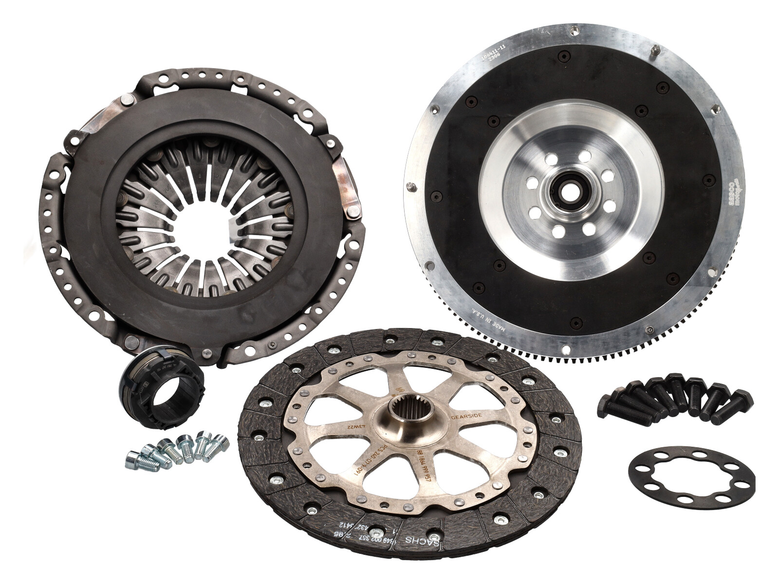 Lightweight aluminium flywheel with performance clutch for Porsche 996 ...