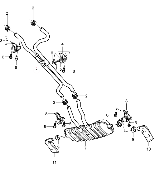 Porsche Cayenne 955 Exhaust Clamping Sleeve - 95511110822 | Design 911