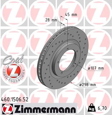 Porsche 944 Turbo Brake Discs Rotor SPORTS Front 95135104100 ...