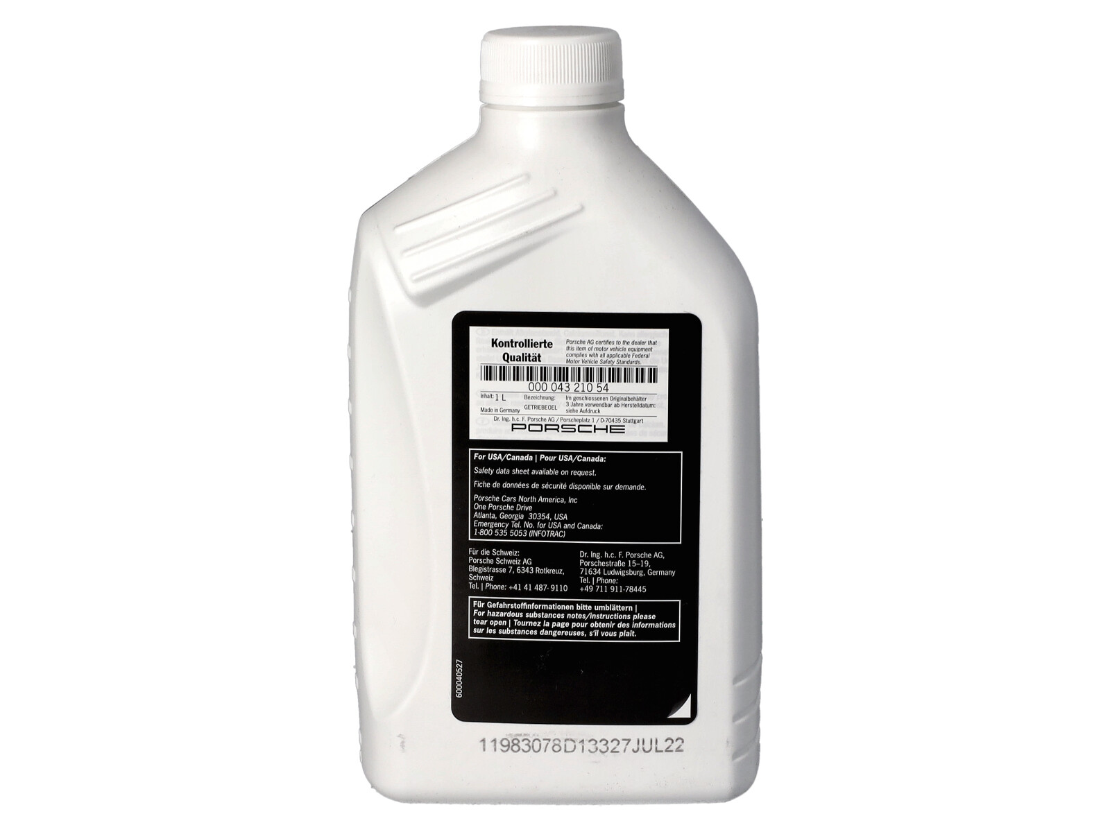 Porsche 9YA Cayenne Transmission oil ATF 1Ltr 00004321054 - 00004321054 ...