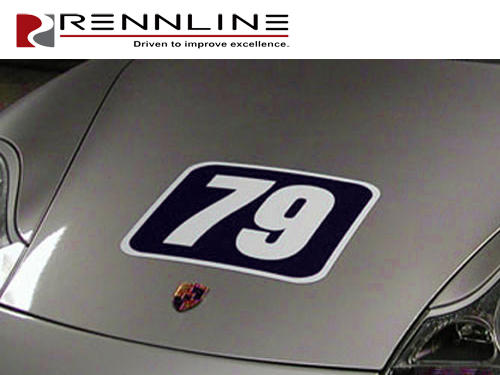 Rennline Magnetic Race Numbers - EM02BLKWHTLO | Design 911
