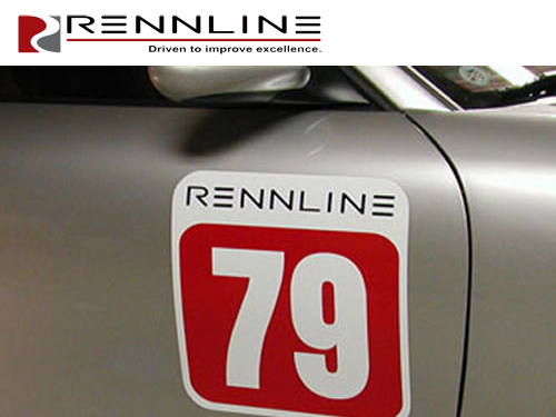Rennline Magnetic Race Numbers - EM02BLKWHTLO | Design 911