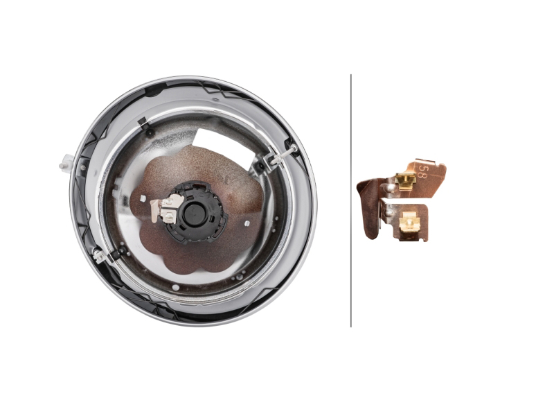 JORG JG.101.01 Porsche 64463110101 Headlamp European for Porsche 356 50 ...