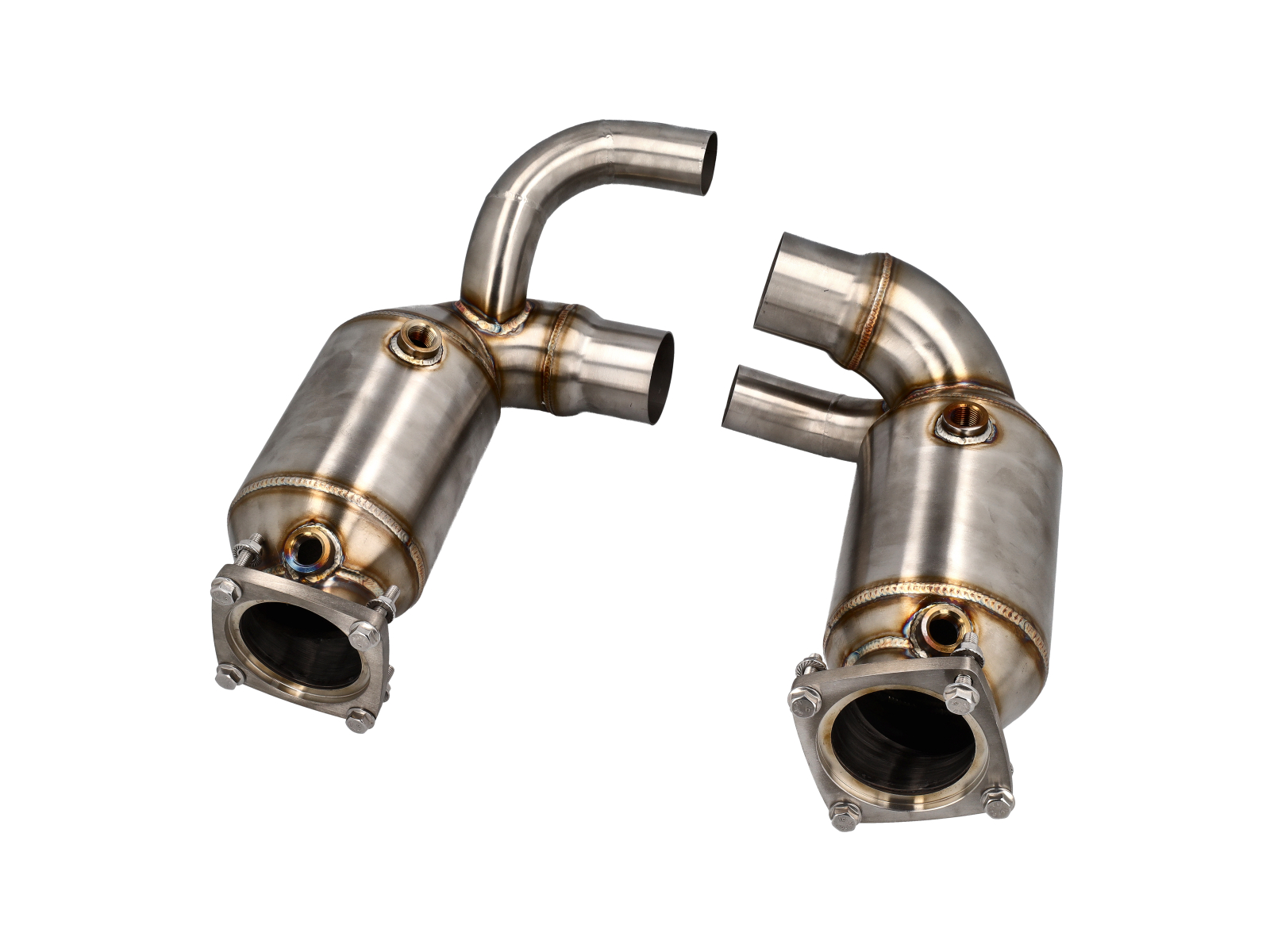 Exhaust 200cell catalyst pipes Porsche 991.2 with petrol particulate ...