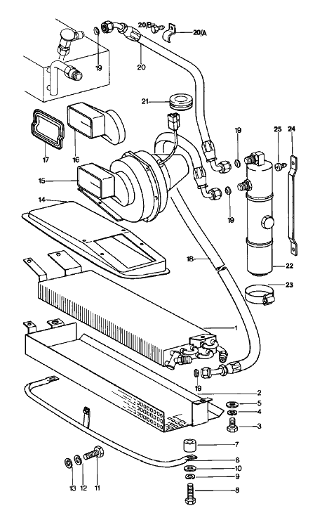 Air Conditioning (Air Con) Blower FRONT. Porsche 911 1974-89 / 930 ...