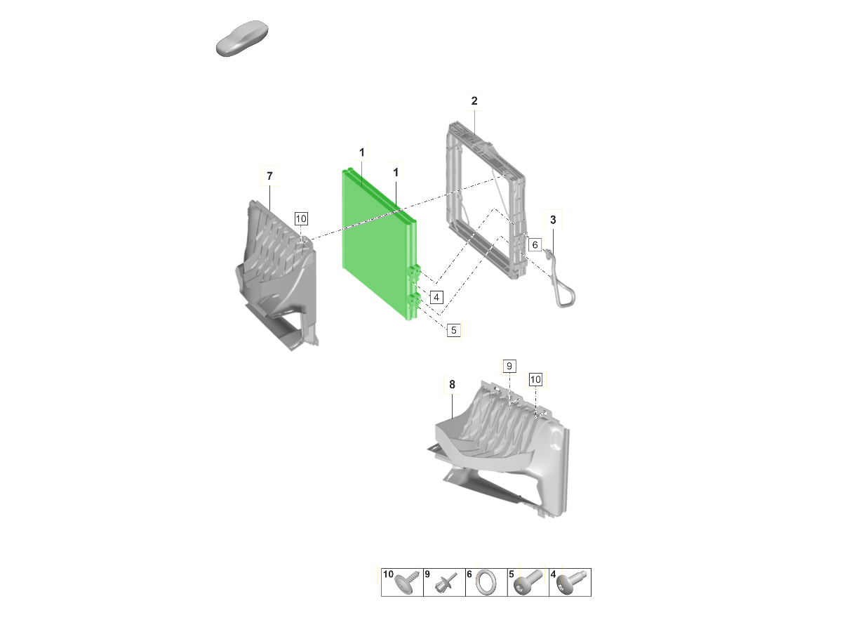 Buy Porsche Taycan (9J1) MK1 2020-2024 Taycan Air con condensers ...