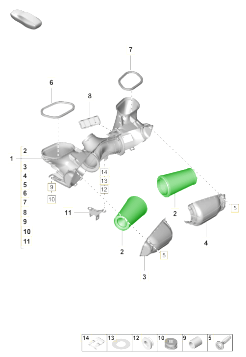 Porsche 911 Air Filter 9GT129816 - 9GT129816 | Design 911