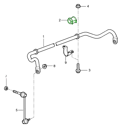 Porsche 996 Stabilizer Bar Bush Front 99634379211 - 99634379211 ...