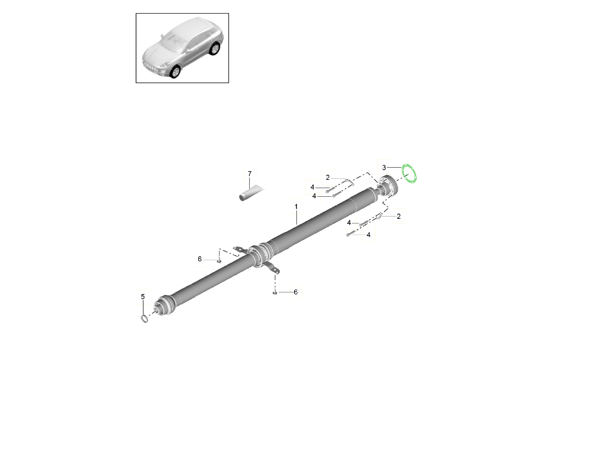 Porsche 95B Macan Seal M8 for Cardan shaft 95B521142 - 95B521142 ...