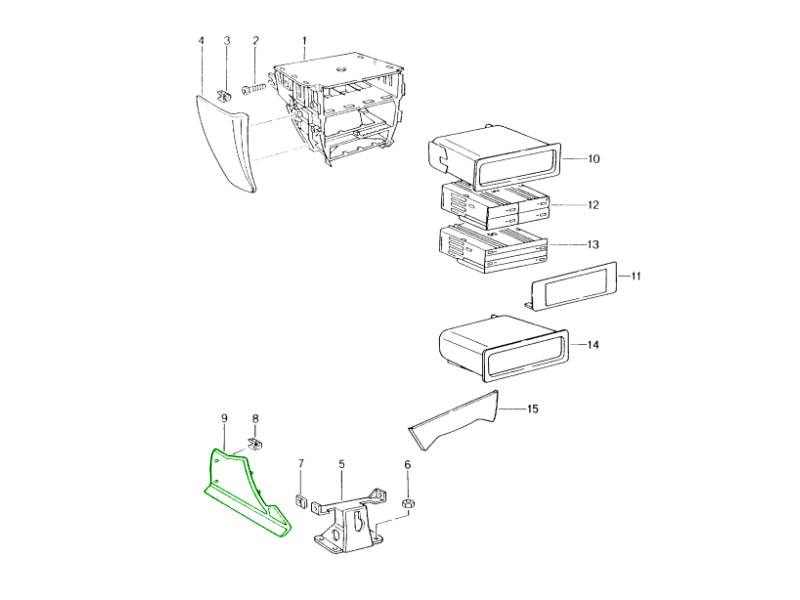 Cover For Centre Console, RIGHT. Porsche 986 Boxster / 996 Carrera ...