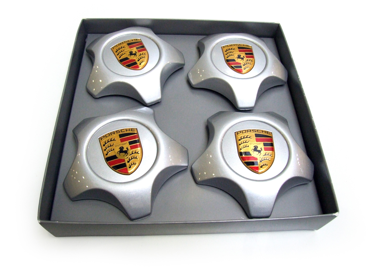 Wheel Caps with Coloured Crest for Porsche 00004460508 - 00004460708 ...
