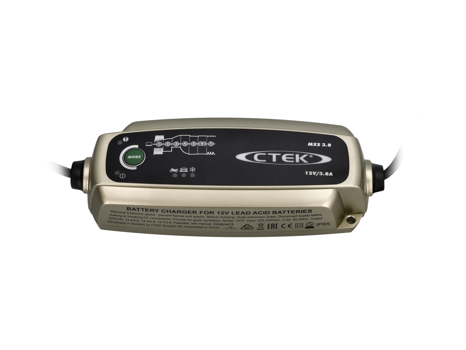 CTEK 56-972 MXS 3.8 Smart battery conditioner / charger - 56-972 ...