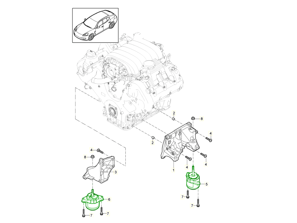 Buy Porsche Panamera 970 MK2 (2014-2016) Panamera 4S V6 Turbo 3.0L 4WD ...