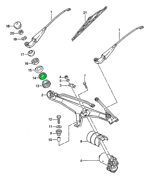 Porsche Wiper Mechanisms | Genuine & Aftermarket Linkages & Parts ...