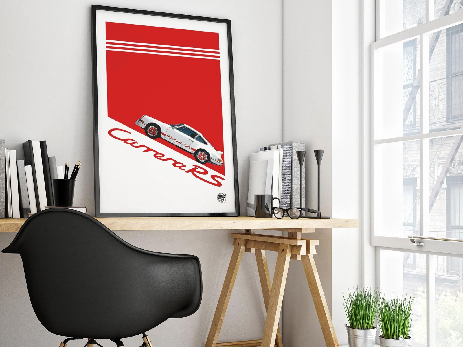 Porsche 911 Carrera 2.7 RS poster in Black frame Fueled.Art ...