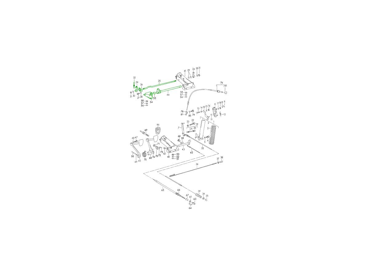 RHD Conversion kit pedal box. Porsche 356 64423221 644 23221 644 23137 ...