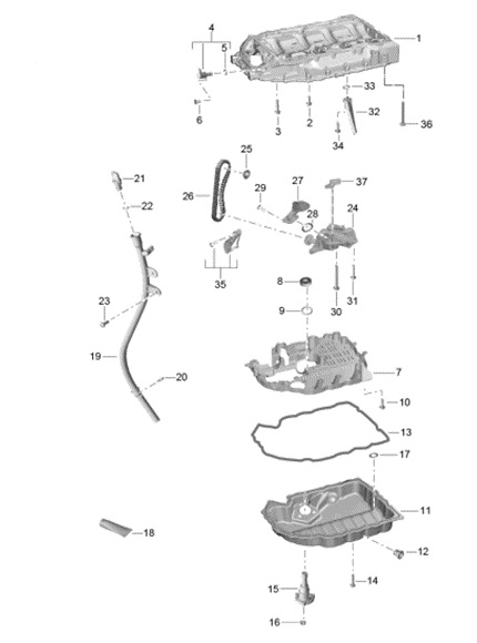 Oil sump lower part. Porsche 95B Macan 2.0ltr - 95810360000 | Design 911