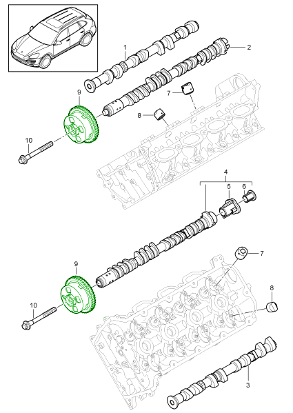 Porsche Cayenne Panamera Camshaft Adjuster 94810505123 - 94810505123 ...